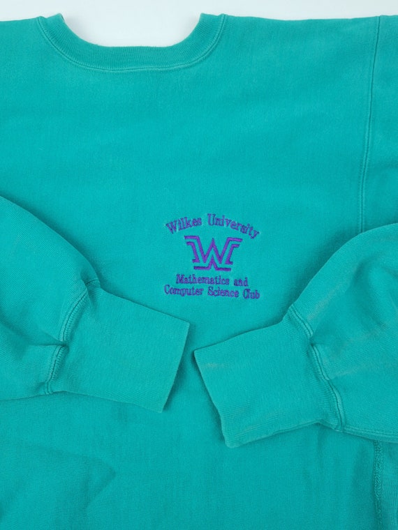 Vintage Wilkes Math Computer Science Club Sweater / V… - Gem