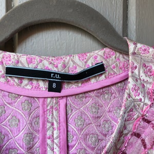 Pink Brocade Spring Overcoat by R.U. // Organza Detail - Etsy