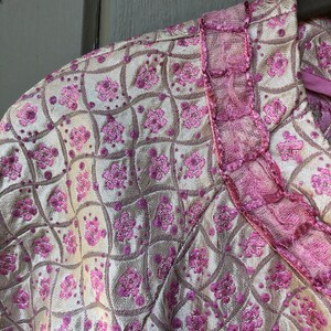 Pink Brocade Spring Overcoat by R.U. // Organza Detail - Etsy