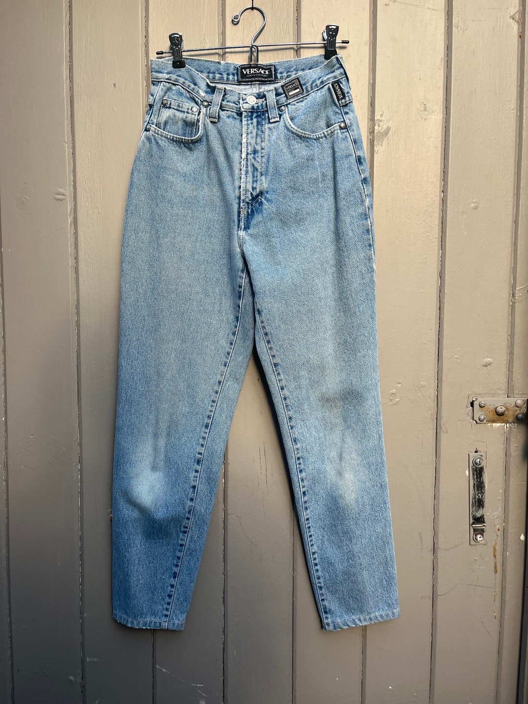 Vintage Versace Acid Wash High Waisted Jeans // Us Size 0 - Etsy
