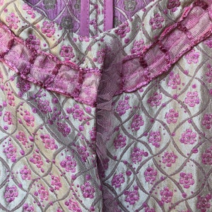 Pink Brocade Spring Overcoat by R.U. // Organza Detail - Etsy