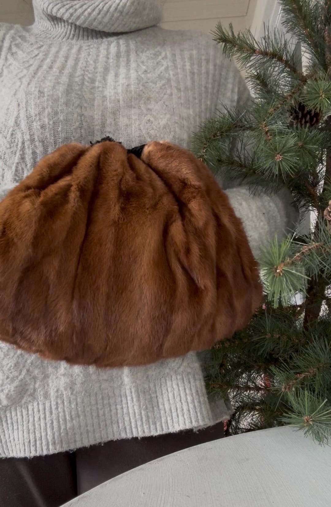 Vintage Mink Muff Hand Warmer Pocket - Victorian Wedding, Winter ...