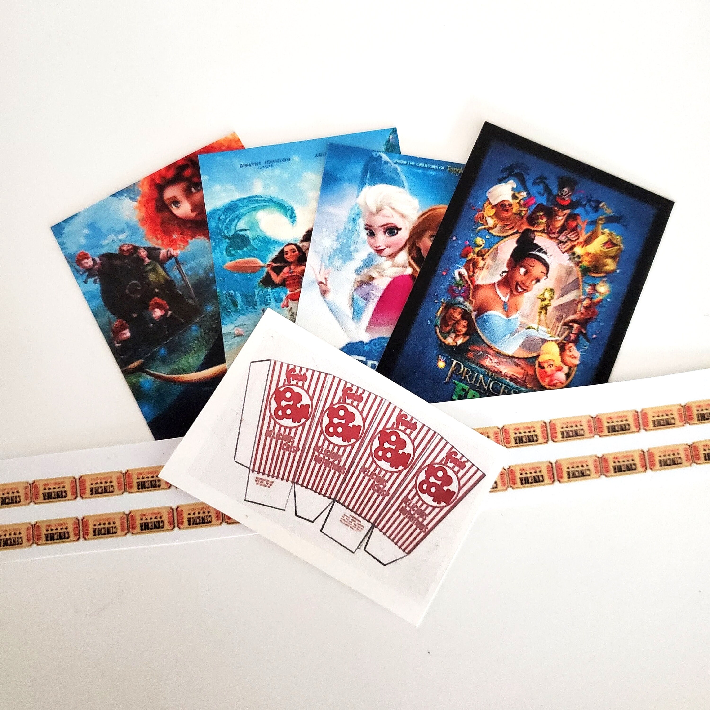 Miniature Movie Posters With Accessory Cutouts Set / 8 Sets to Choose ...