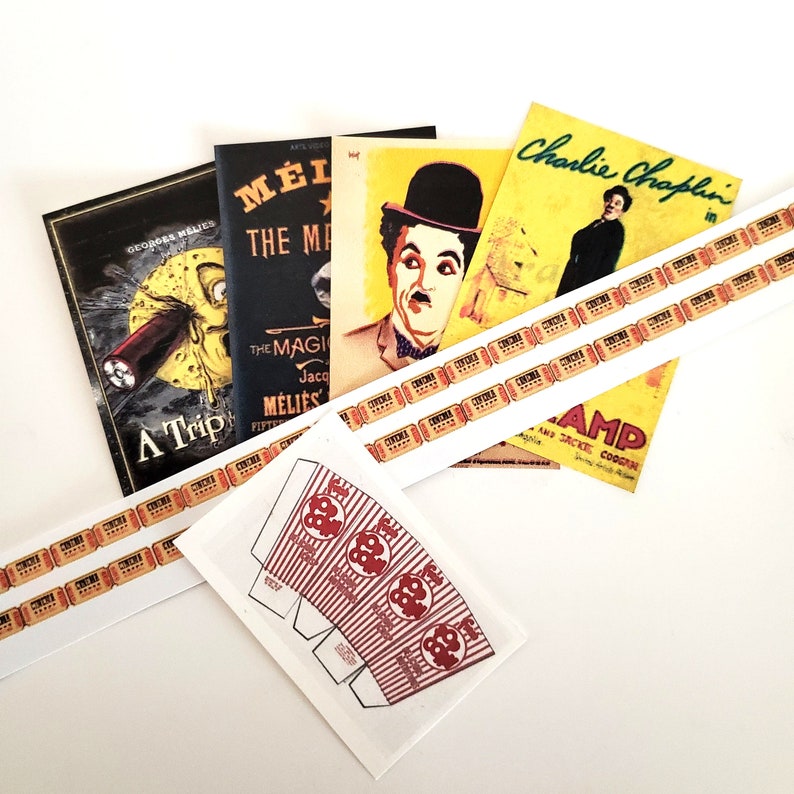 Miniature Movie Posters With Accessory Cutouts Set / 8 Sets to Choose ...