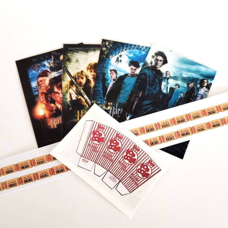 Miniature Movie Posters With Accessory Cutouts Set / 8 Sets to Choose ...