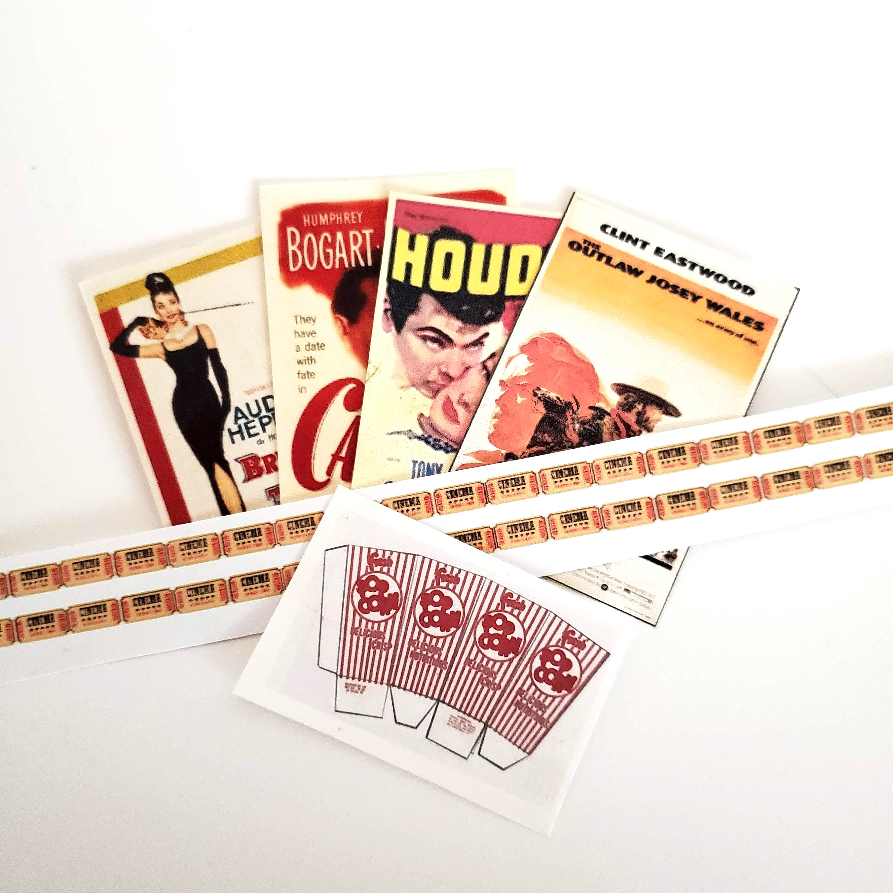 Miniature Movie Posters With Accessory Cutouts Set / 8 Sets to Choose ...