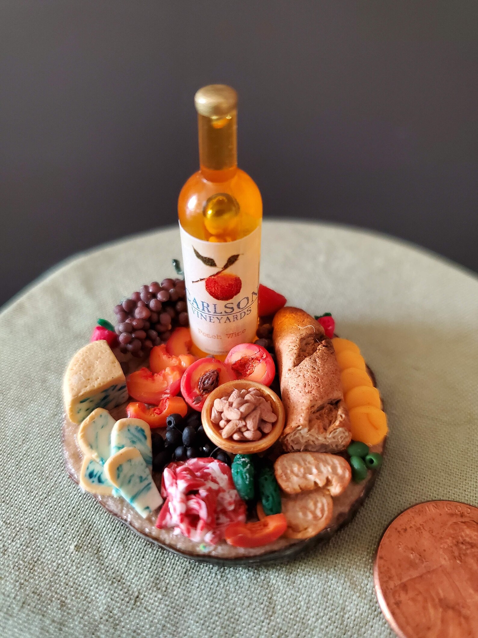Miniature Colorado Palisade Peaches Charcuterie Board, 1:12 Scale ...