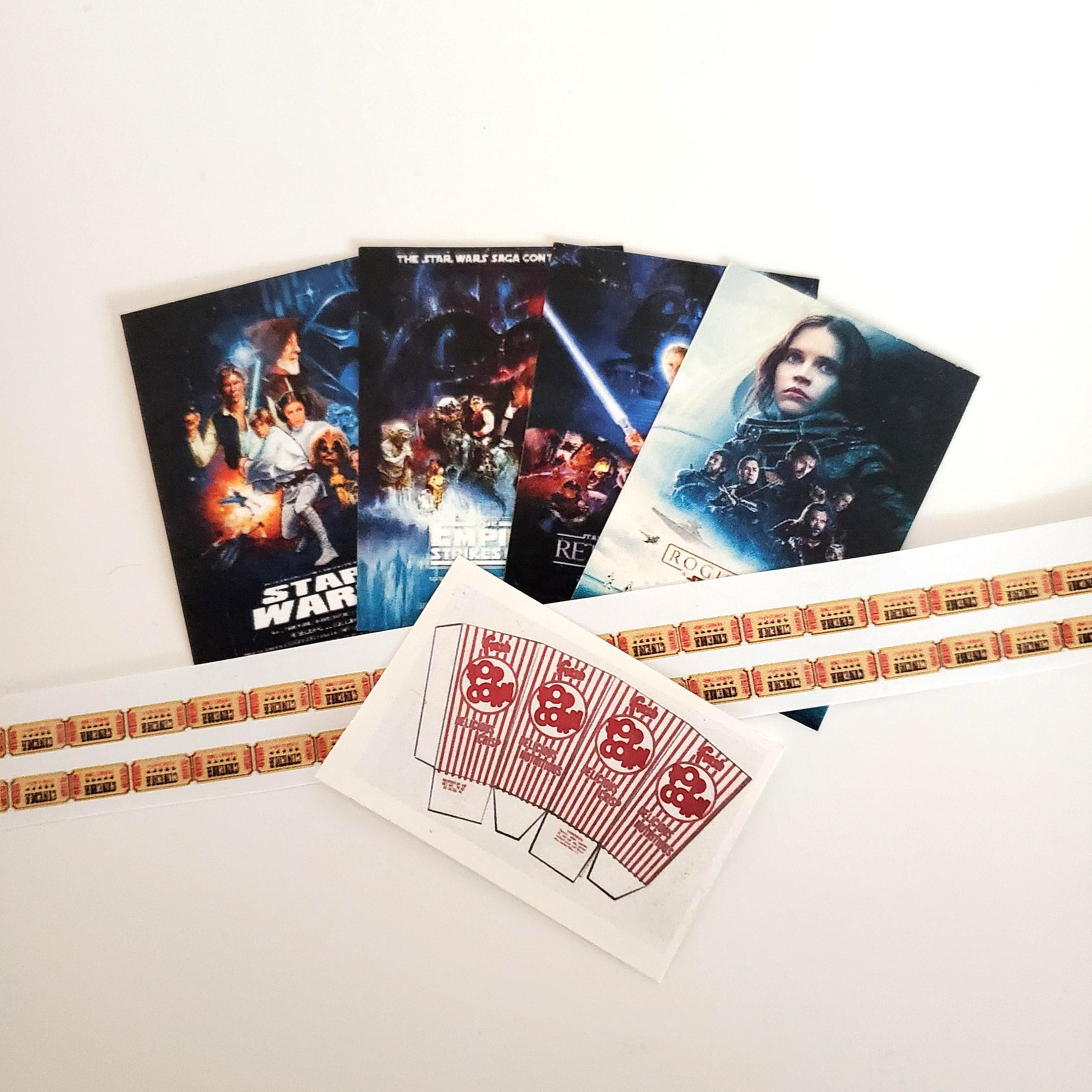 Miniature Movie Posters With Accessory Cutouts Set / 8 Sets to Choose ...