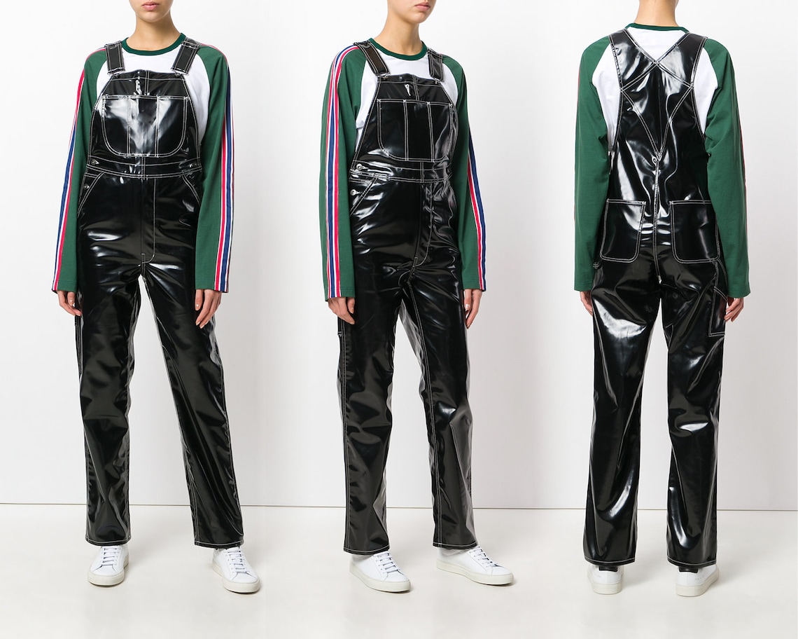 Vinyl Overall Dungarees Jumpsuit Romper Playsuit PVC | Etsy