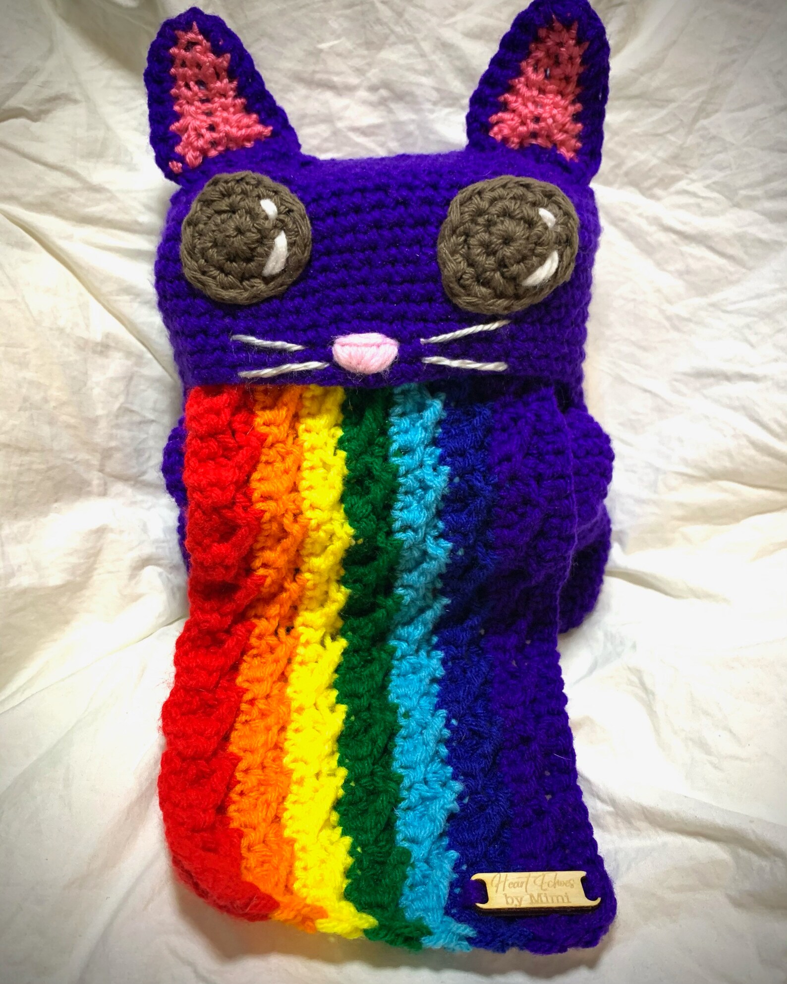 Kitty Cat Rainbow Barf Scarf, Nyan Cat Inspired, Pride, Cat Barf Scarf ...