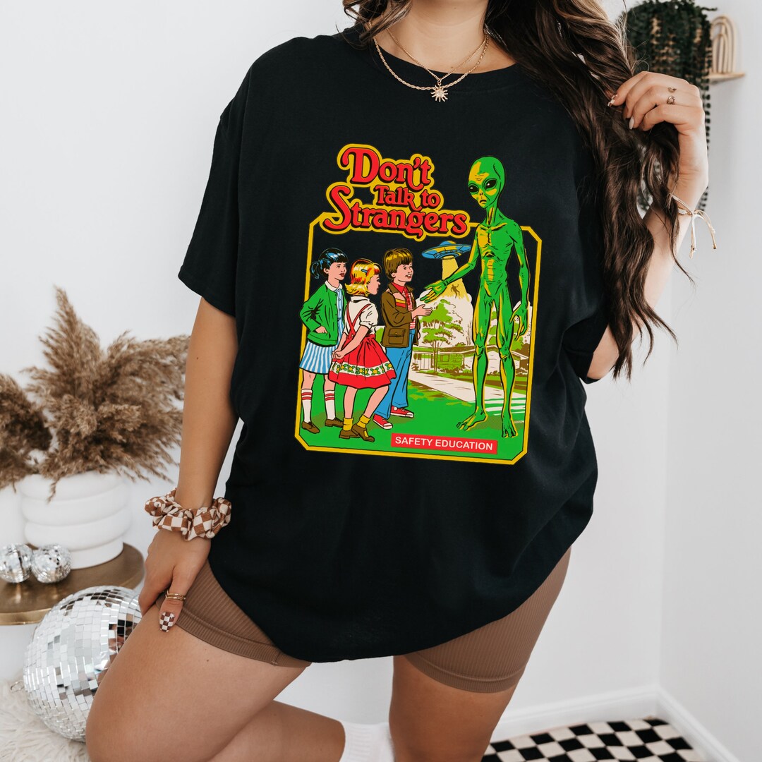 Alien 90s Horror Movie Fan Oversized Vintage T Shirt, Halloween Tee ...