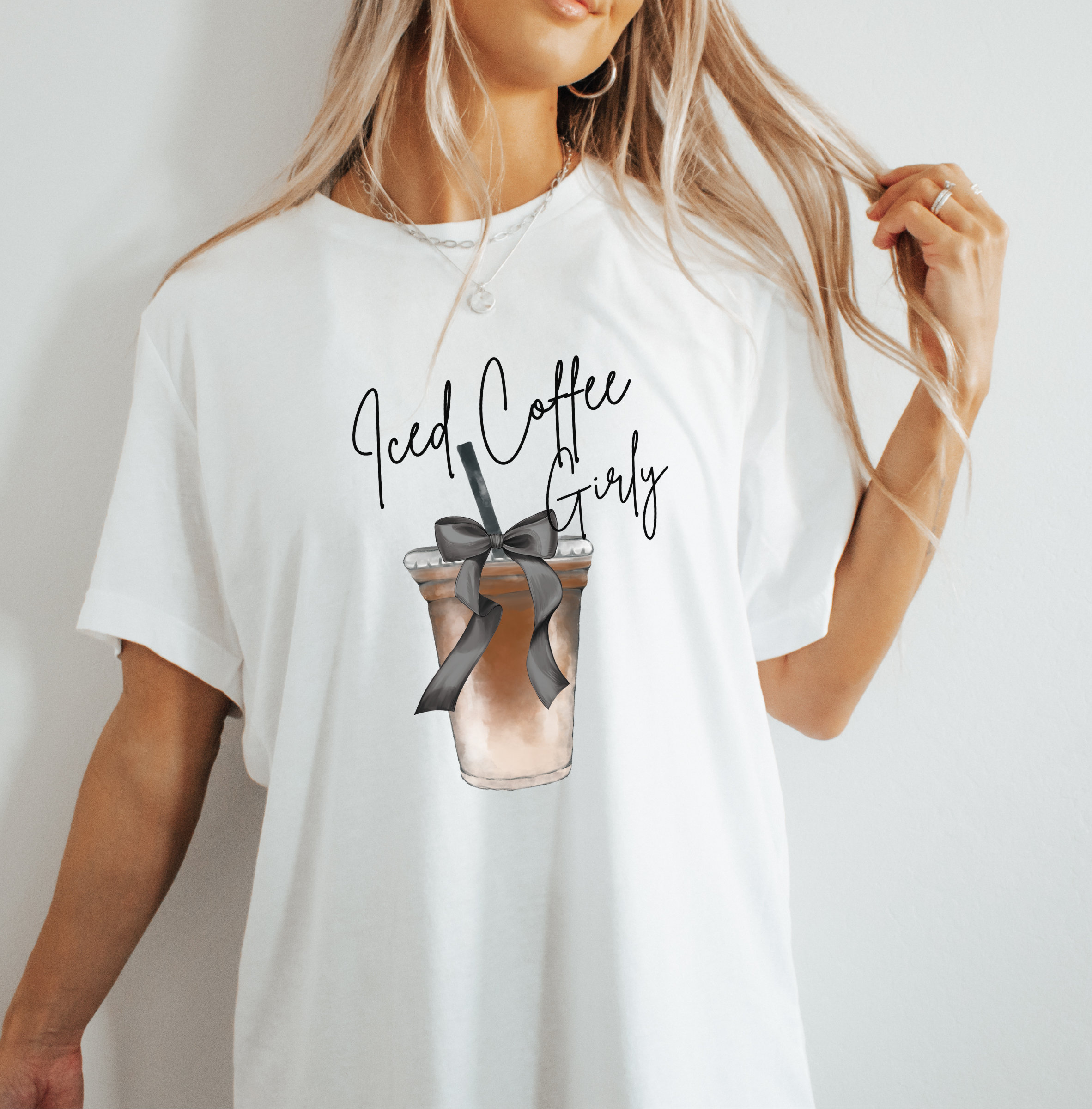 Iced Coffee Girly Shirt Soft Girl Era Shirt Cute Girly Shirt Coffee ...