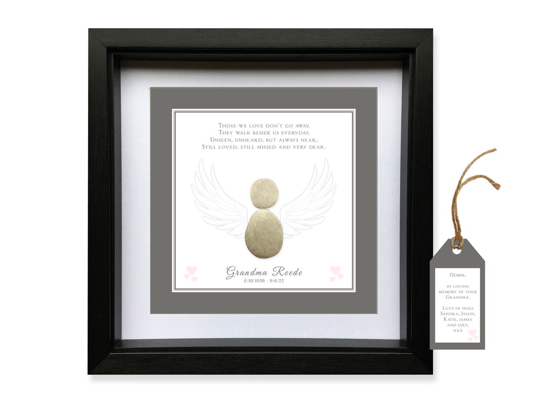 BEREAVEMENT Personalised Pebble Art Keepsake Gift. Handmade Custom ...