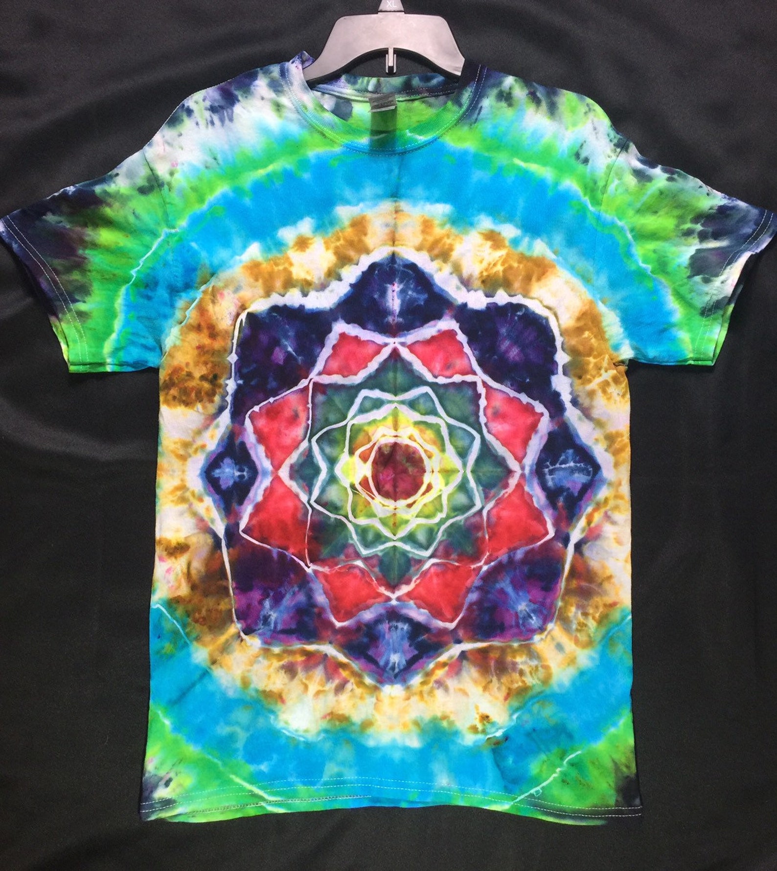 Tie Dye Shirt, Tie Dye Mandala Shirt, Psychedelic Tee, Retro Style ...
