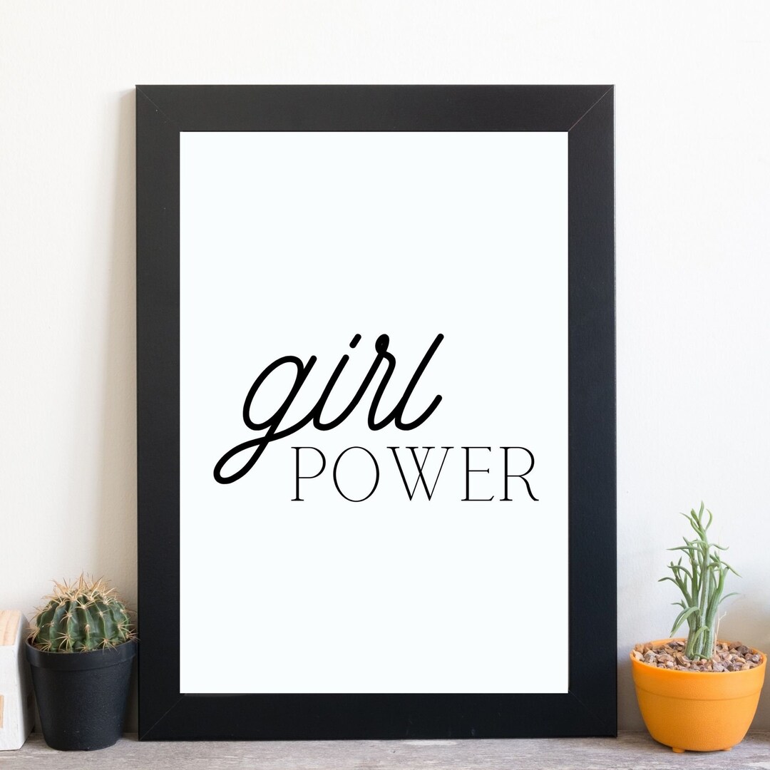 Girl Power Printable, Girl Power Wall Art, Inspirational Quote, Poster ...