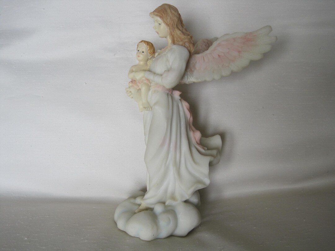 Angel Seraphim Figurine. Angel Carrying a Baby Statue. "angel Brings ...