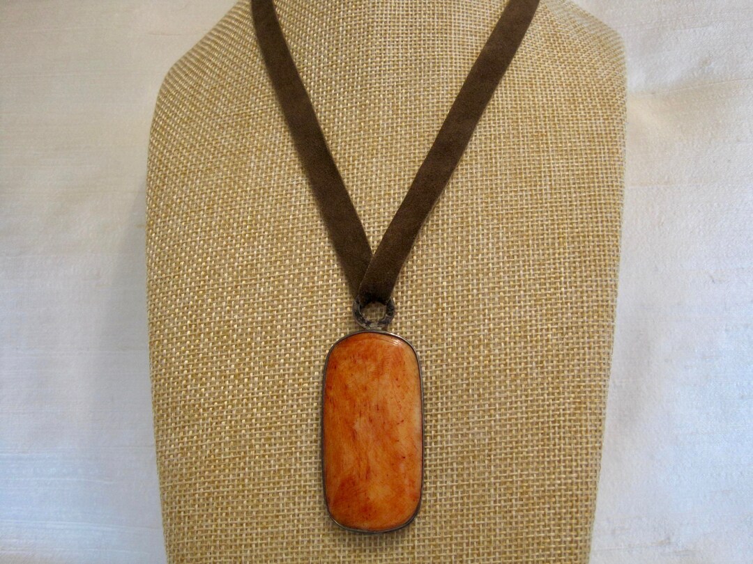 Janice Lee Ripley=jlr Signed, .925 Sterling & Dyed Yak Bone Pendant ...