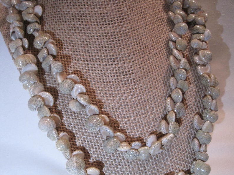 Boho Trochus Shell Necklace: 44" Beach Style Snail Shell Cluster - Etsy