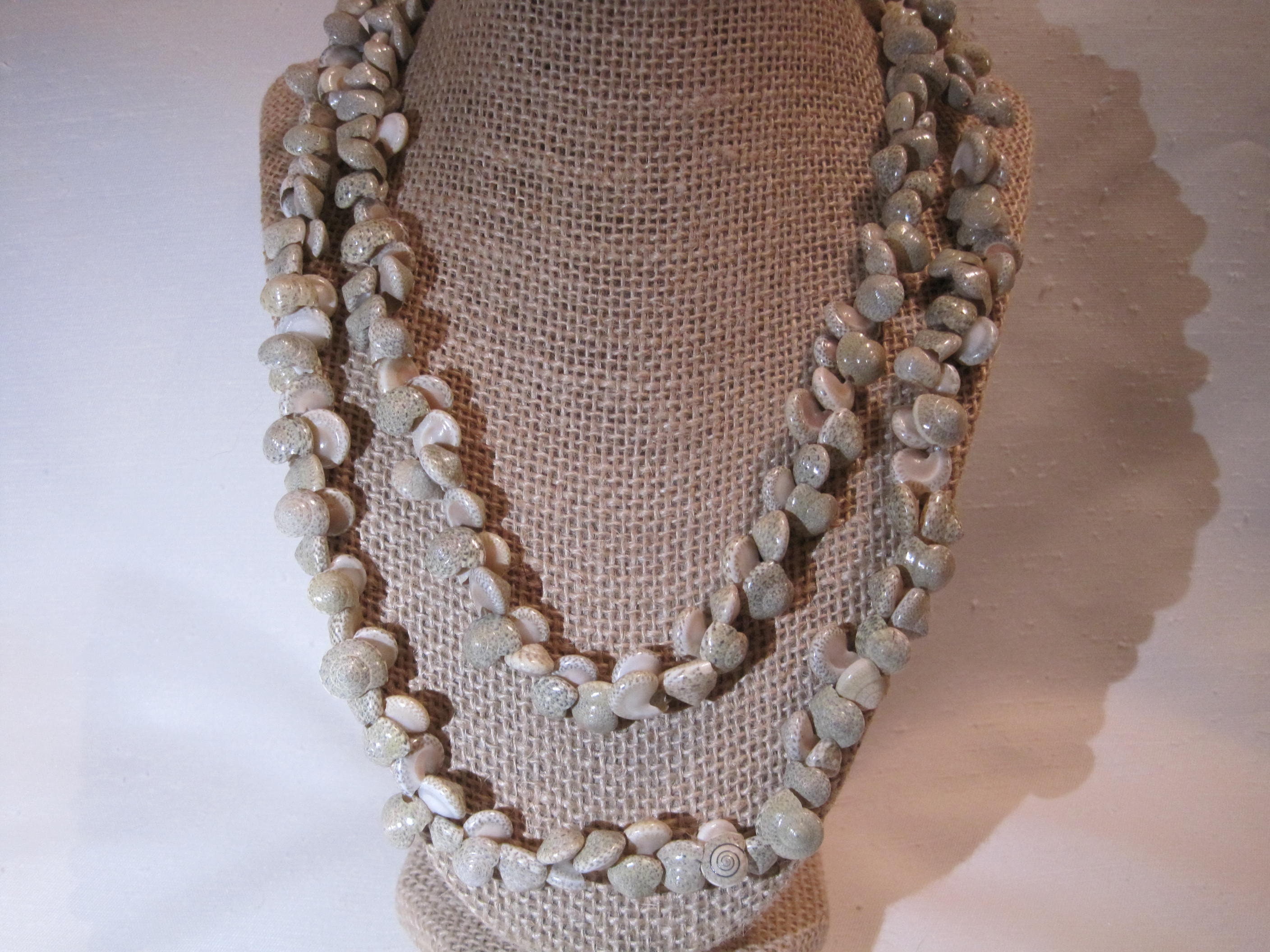 Boho Trochus Shell Necklace: 44" Beach Style Snail Shell Cluster - Etsy