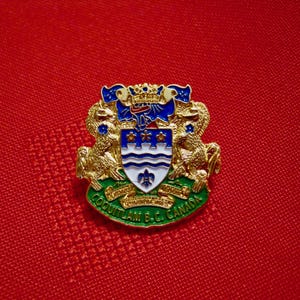 Coquitlam-bc-canada Pin Back in Gold Tone and Green, White, Blue Enamel ...