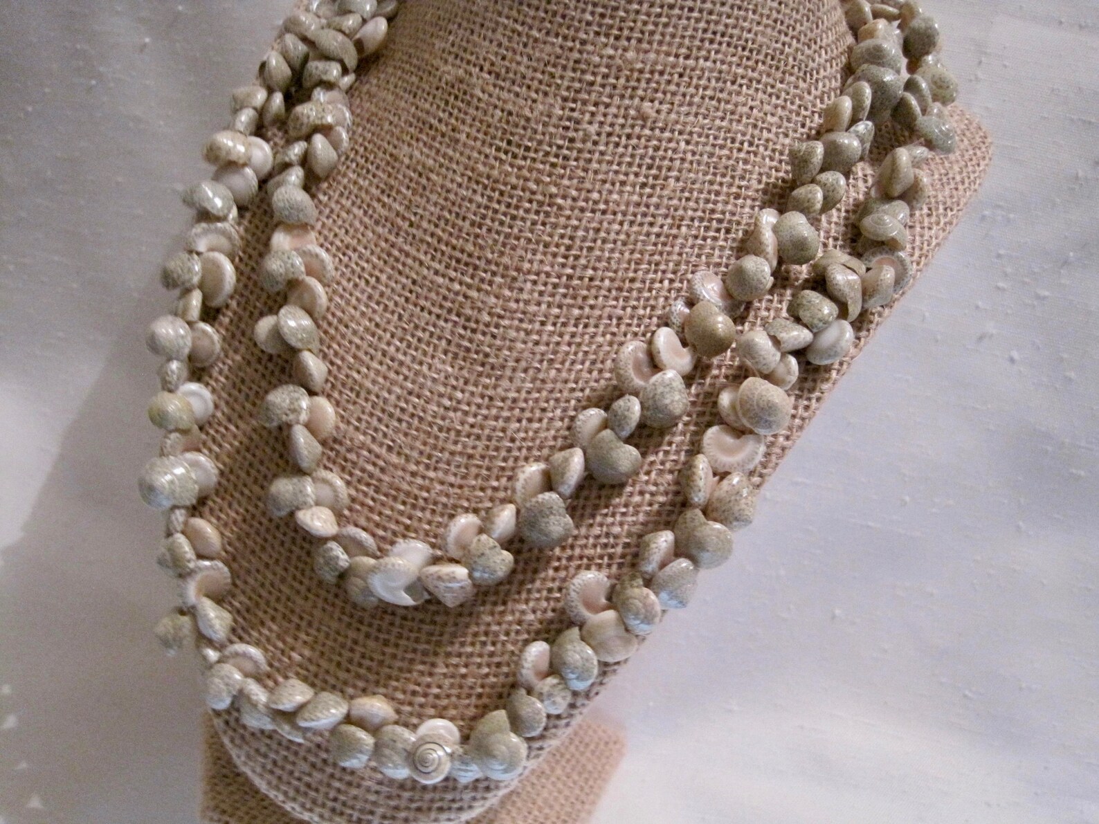 Boho Trochus Shell Necklace: 44" Beach Style Snail Shell Cluster - Etsy