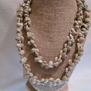 Boho Trochus Shell Necklace: 44" Beach Style Snail Shell Cluster - Etsy