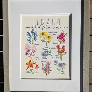 Idaho Wildflowers Watercolor Art - Etsy