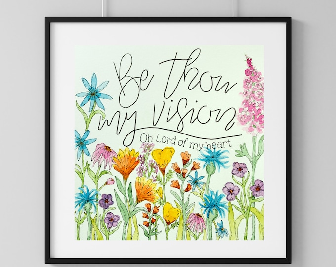 Be Thou My Vision 10x10 Watercolor Print - Etsy