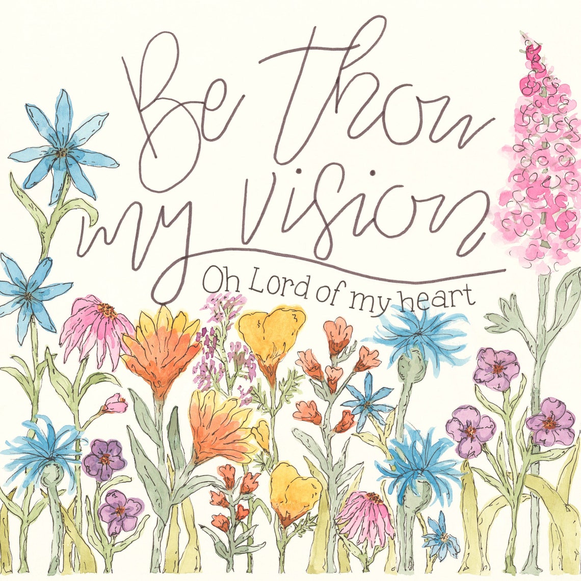 Be Thou My Vision 10x10 Watercolor Print - Etsy
