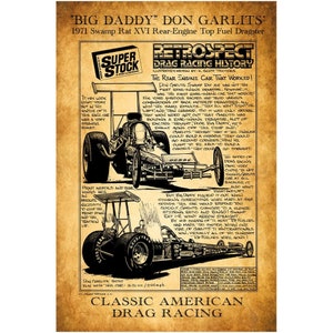 Don Garlits Swamp Rat XVI 1971 Top Fuel Rear-engine Dragster Canvas ...