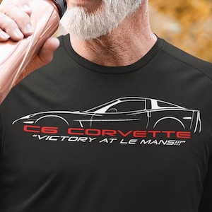 C6 Corvette Profile T-shirt, "victory at Le Mans!", Gildan 2000 Unisex ...