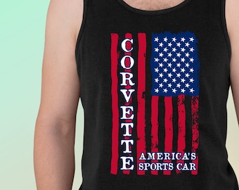 Corvette Americana T-shirt Corvettes Flag Design T Corvette - Etsy