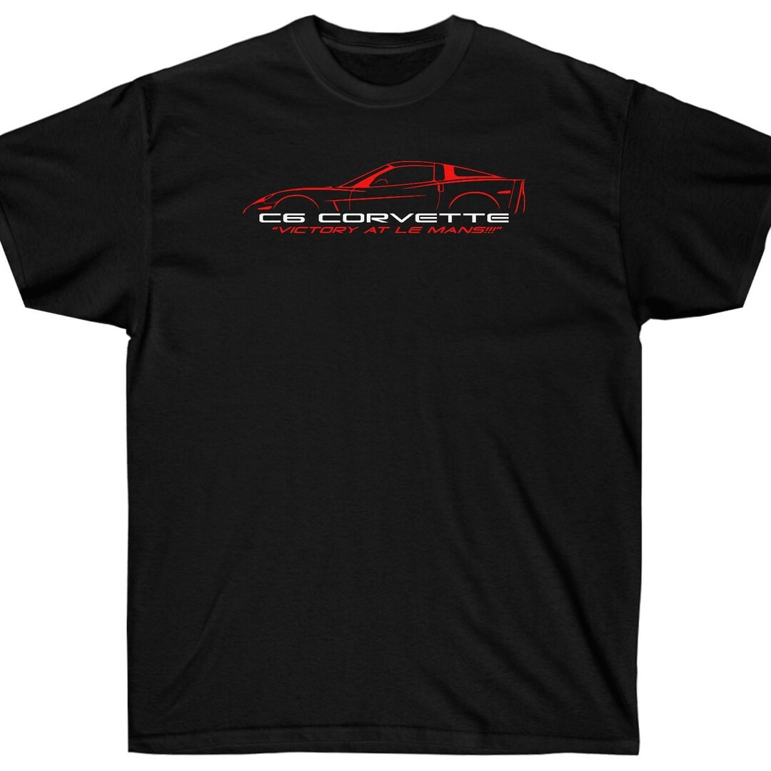 C6 Corvette Profile T-shirt, victory at Le Mans, Gildan 2000 Unisex ...