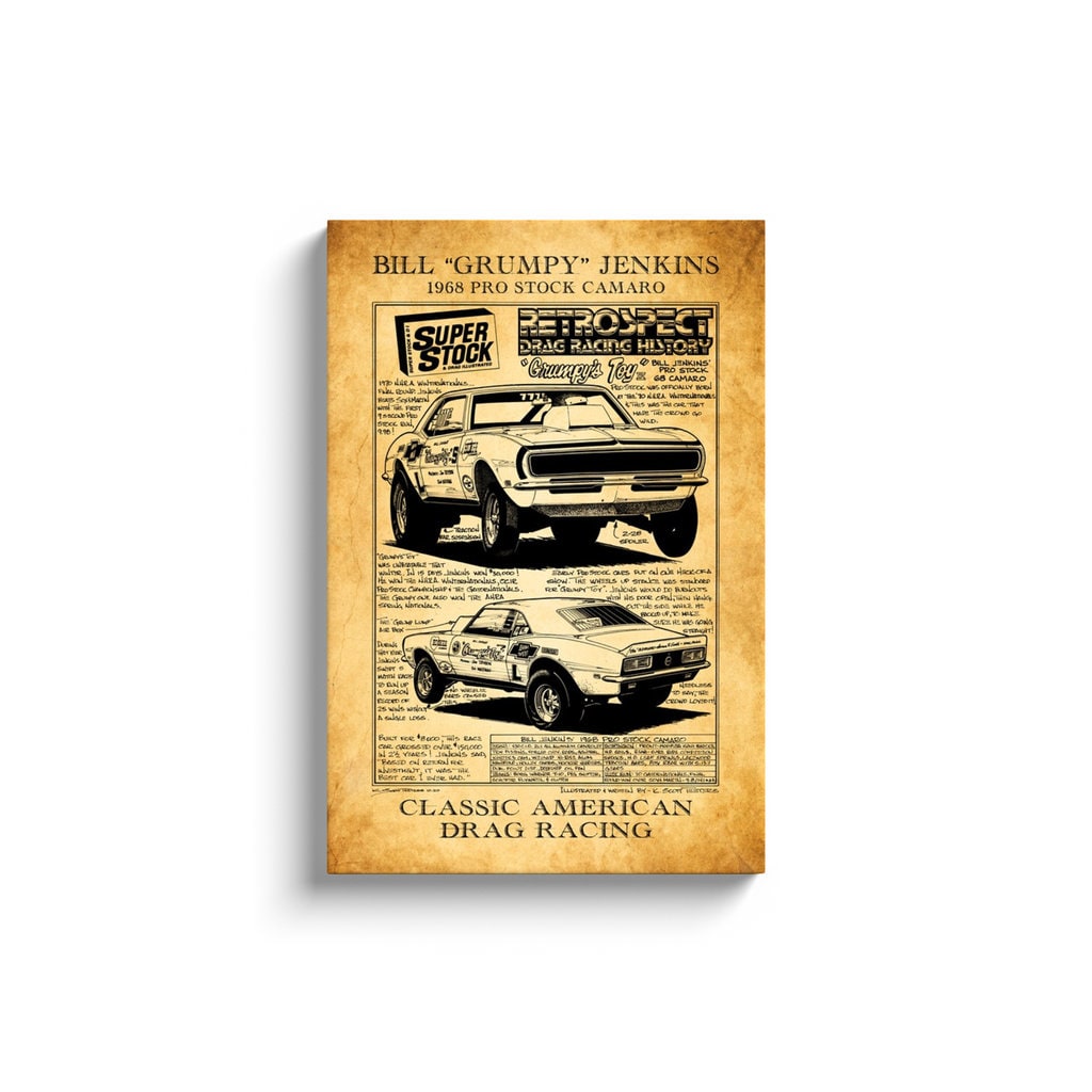 Bill Grumpy Jenkins' 1968 Pro Stock Camaro Canvas Wrap - Etsy
