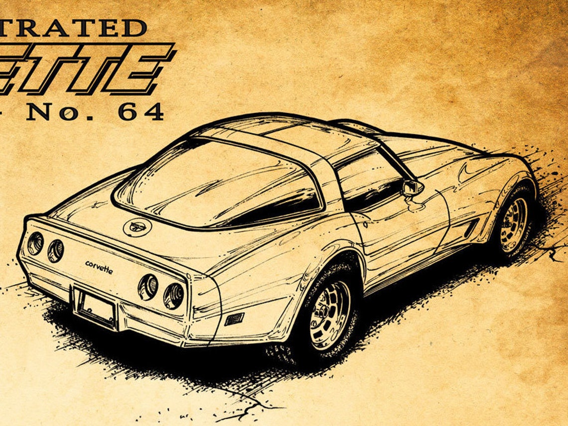 1981 Corvette Canvas Poster, 12x18 or 16x24, C3 Corvette, Car Guy Art ...