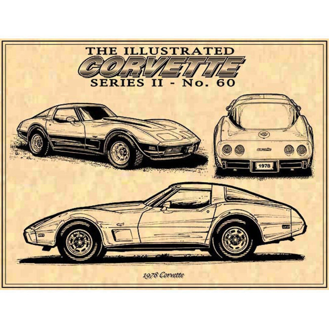 1978 Corvette Production C3 Car Art Print,78 Production Corvette,78 ...