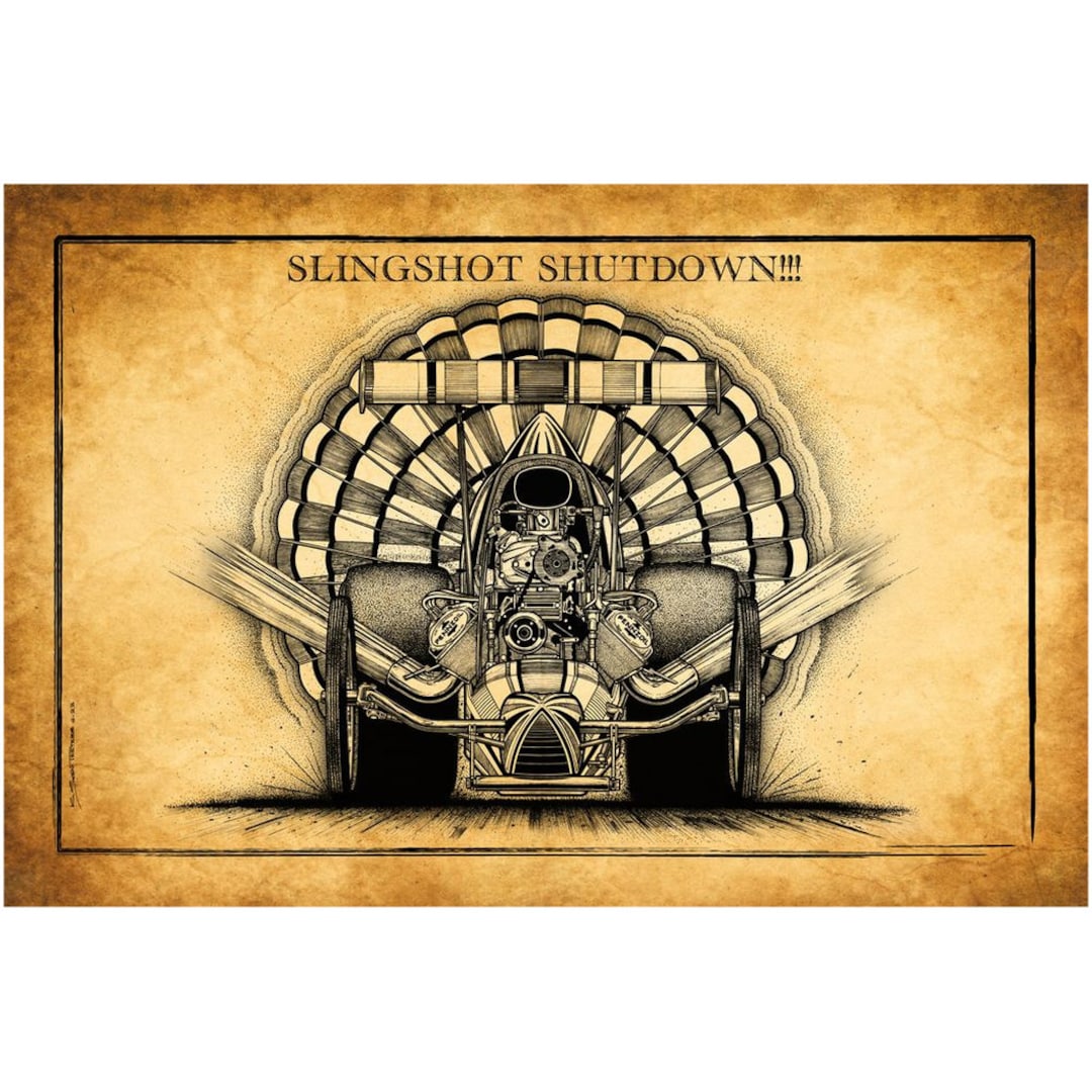 1960s Front-engine Top Fuel Hemi Dragster 16"x24" or 12"x18" Canvas ...