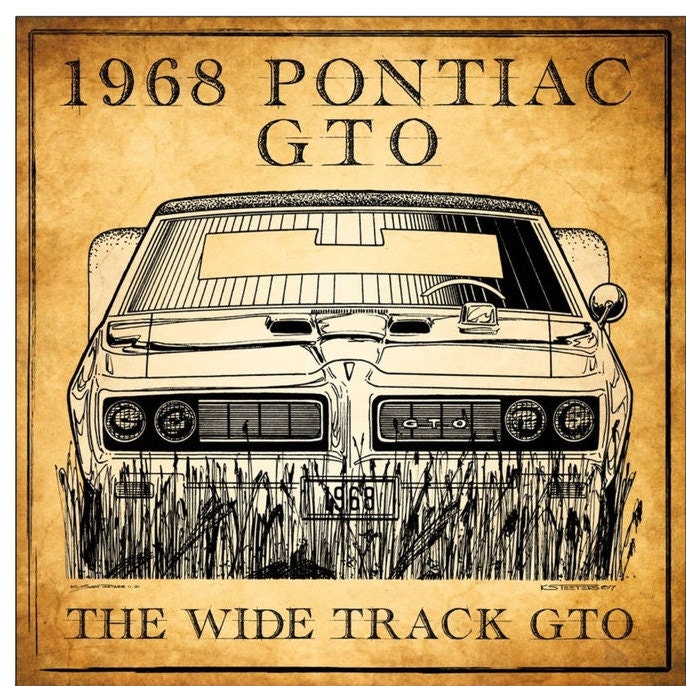 1968 Pontiac GTO Wide Track Canvas Wrap Art Print 12x18 - Etsy