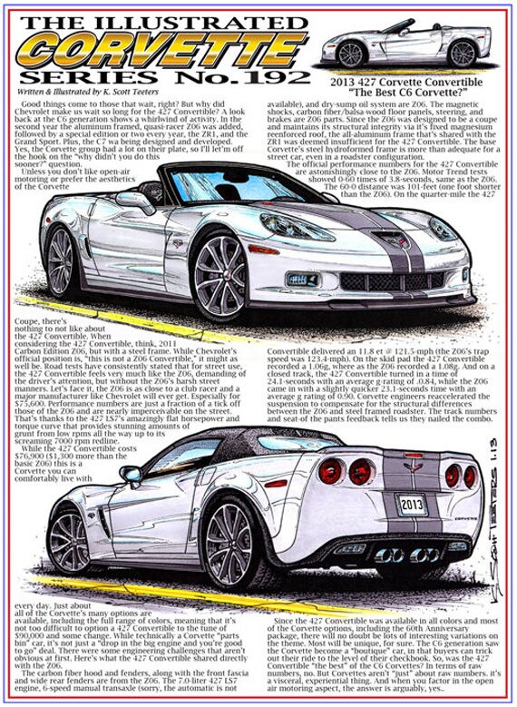 2013 Corvette Car Art Print,60th Anniversary Edition,k. Scott Teeters ...