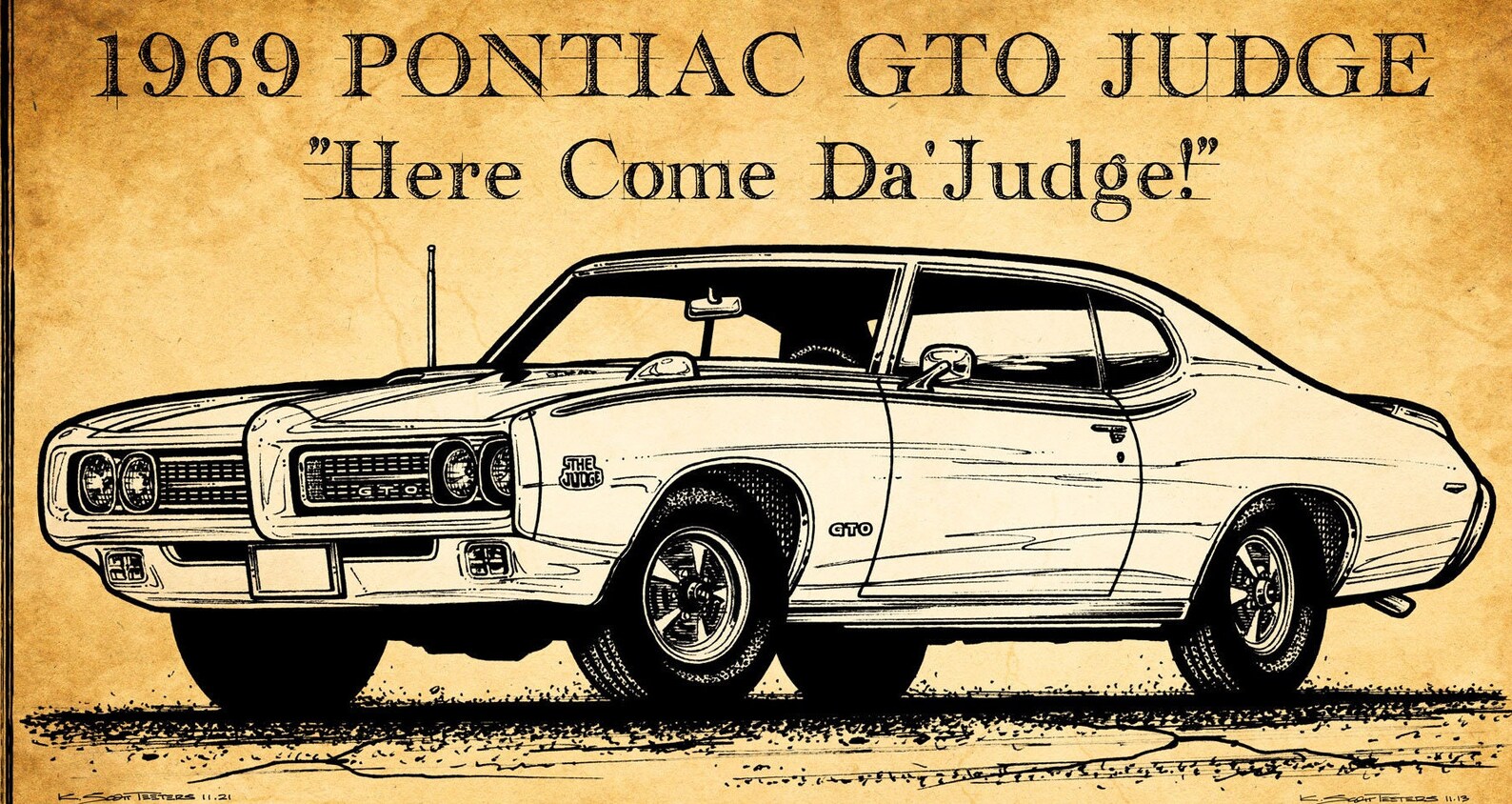 1968 Pontiac GTO the Great One Canvas Wrap Art Print 12x18 - Etsy