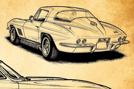 Corvette Stingray Drawings