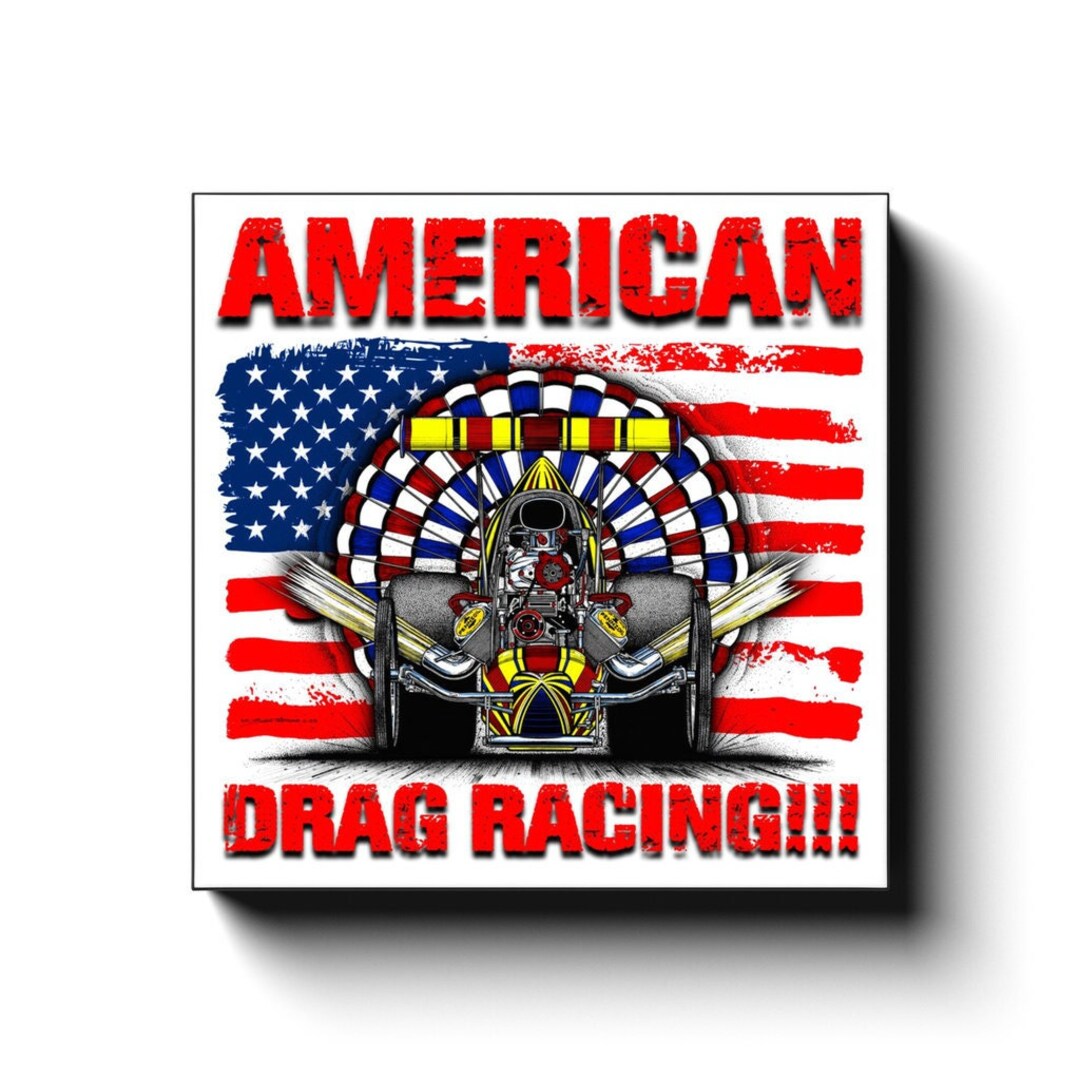 Retro Nostalgia American Drag Racing Top Fuel Dragster Canvas Wraps ...