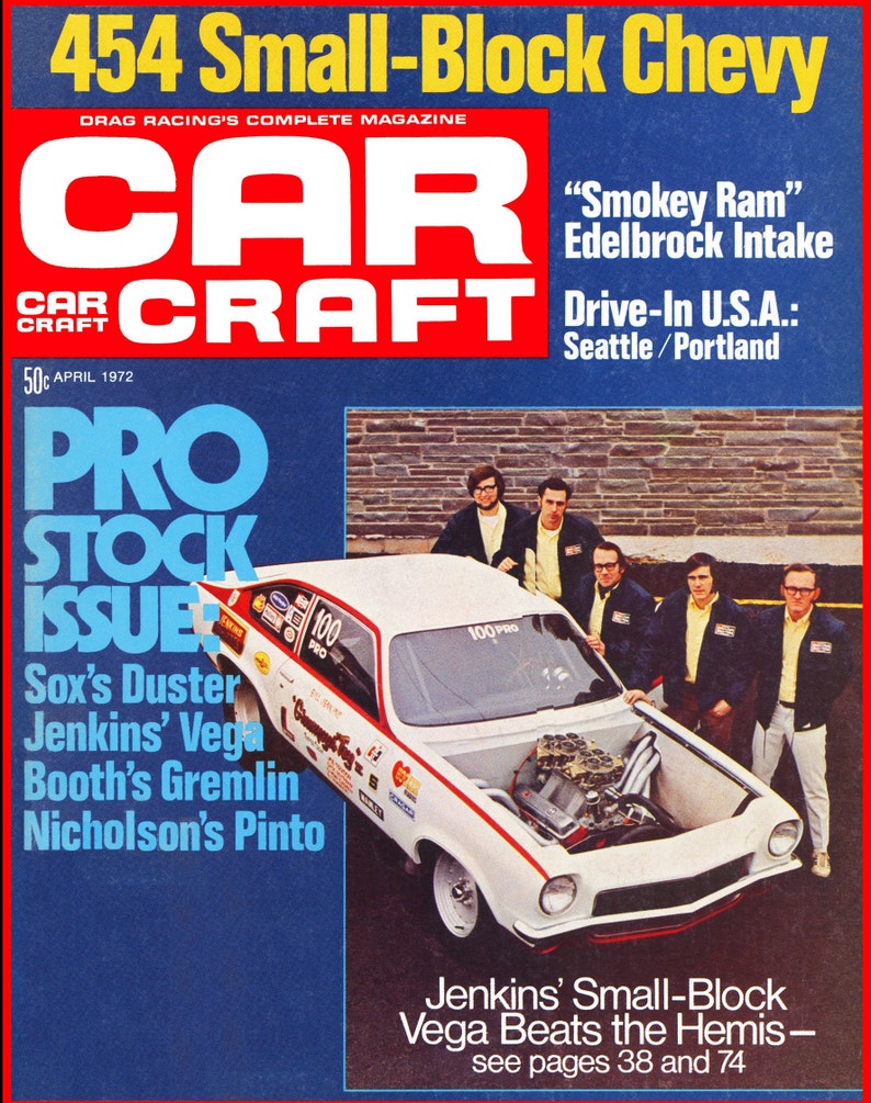 Bill Grumpy Jenkins' 1972 Pro Stock Chevy Vega Canvas - Etsy
