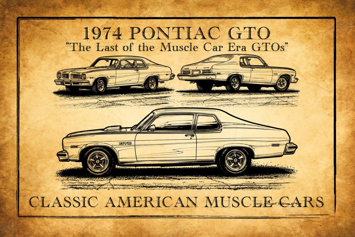 1974 Pontiac GTO Canvas Poster Print 12x18 16x24 Classic - Etsy UK