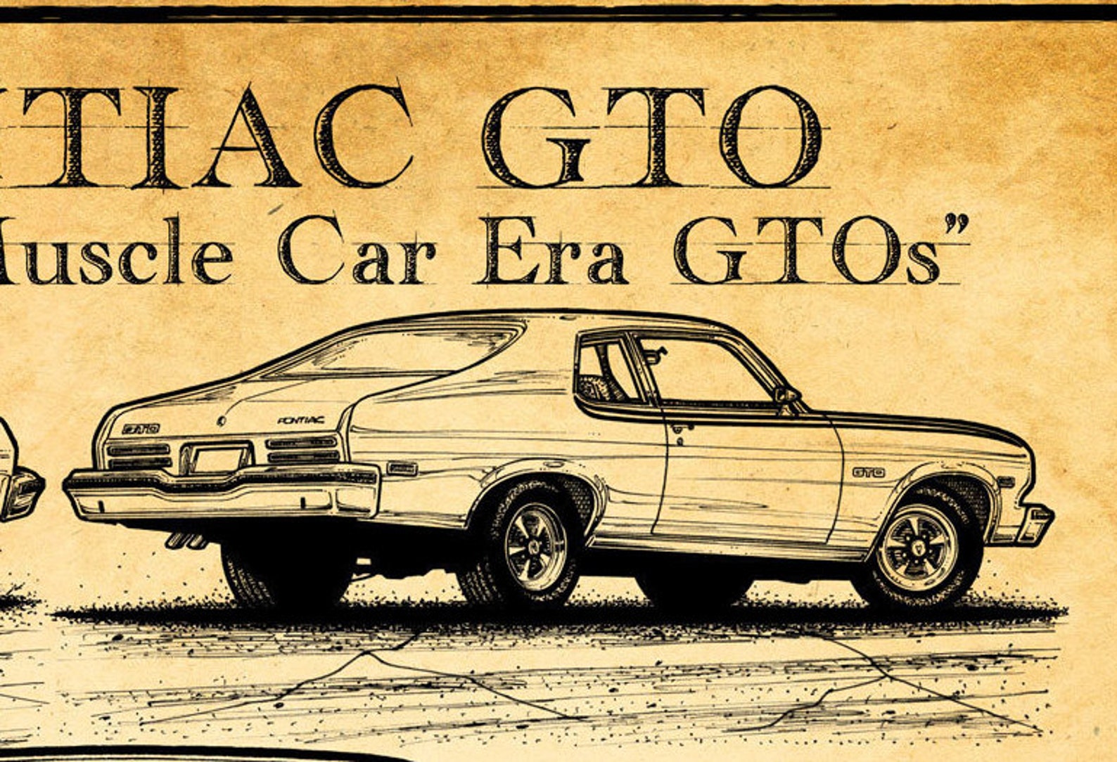 1974 Pontiac GTO Canvas Poster Print 12x18 16x24 Classic - Etsy