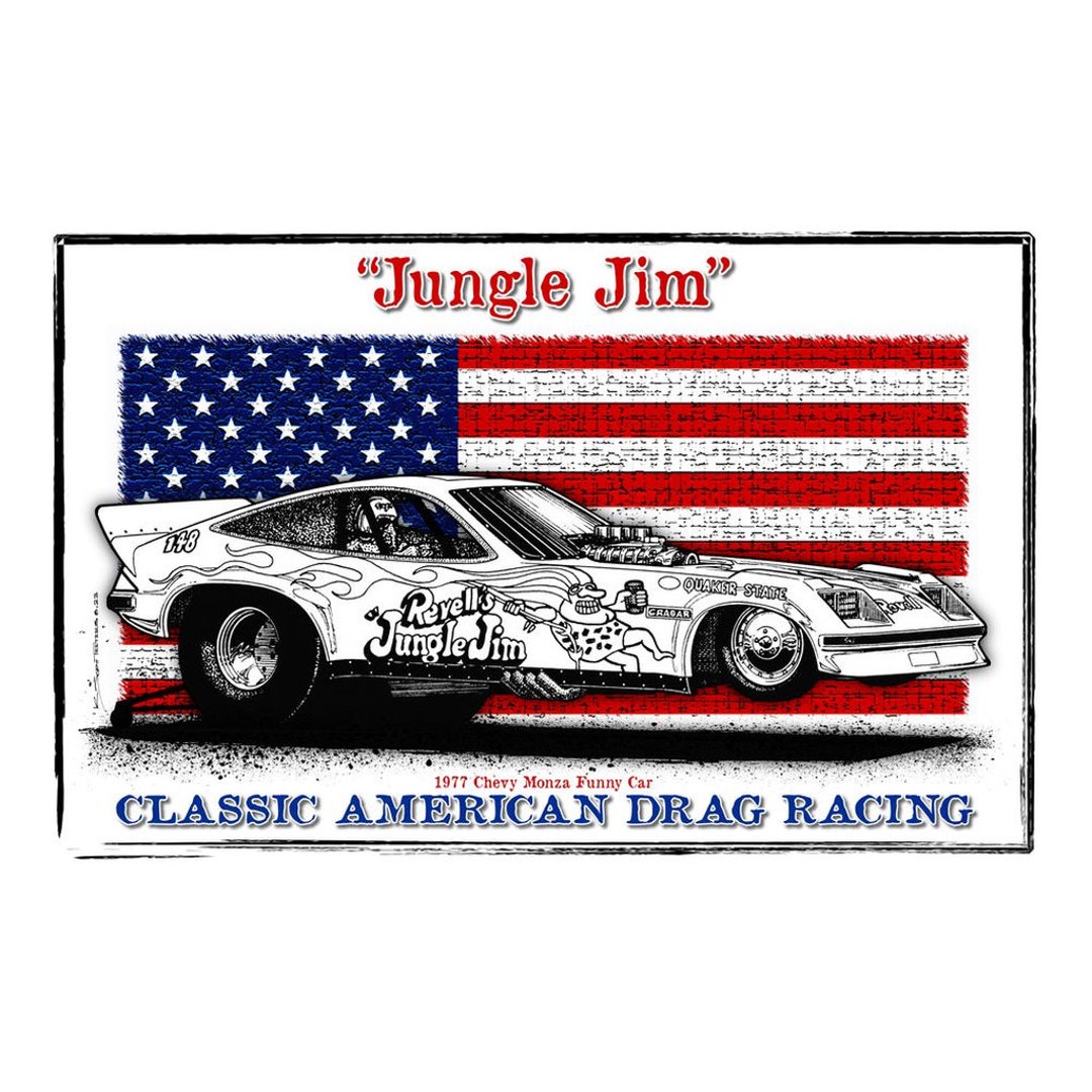 Jungle Jim Liberman's 1977 Monza Funny Car Canvas Poster in Choice of ...