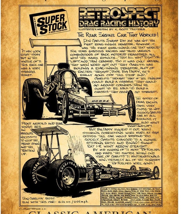 Don Garlits Swamp Rat XVI 1971 Top Fuel Rear-Engine Dragster - Etsy España