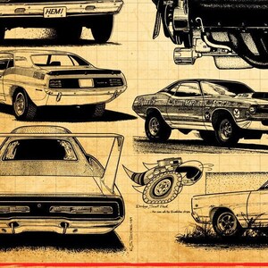 MOPAR MUSCLE Classic Dodge & Plymouth Muscle Cars Poster Art Print ...