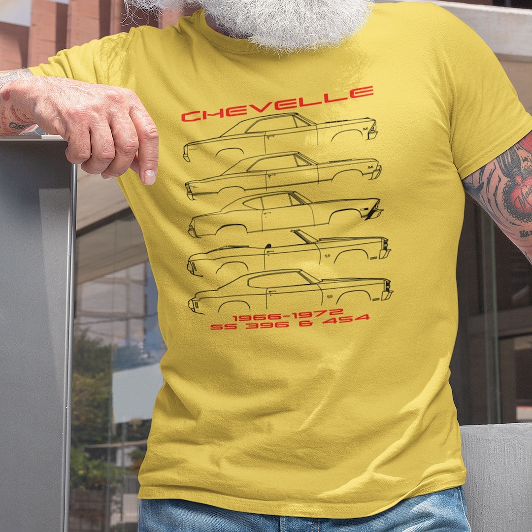 Chevelle T Shirt, 1966-1972 Chevelle SS-396 & 454 Profile Shirt, Wh ...