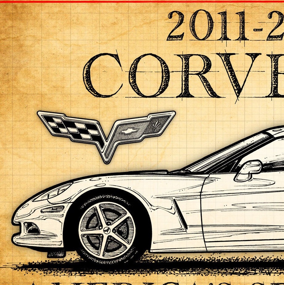 2011-2013 C6 Corvette Canvas Poster Print 12x18 16x24 - Etsy